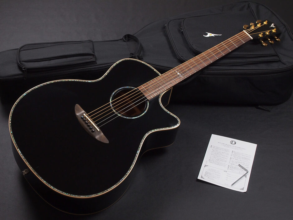 DCT GR-340CE BK/GD ~Black~ ソニックス特価 ￥69,800- 新品 アバロンインレイ、メイプルのウッドバインディングが施された美しい外観のエレアコです。生鳴りも良く ...